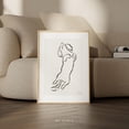 Affixzi Dachshund Watercolor Print: Minimalist Dog Line Art Wall Decor ...