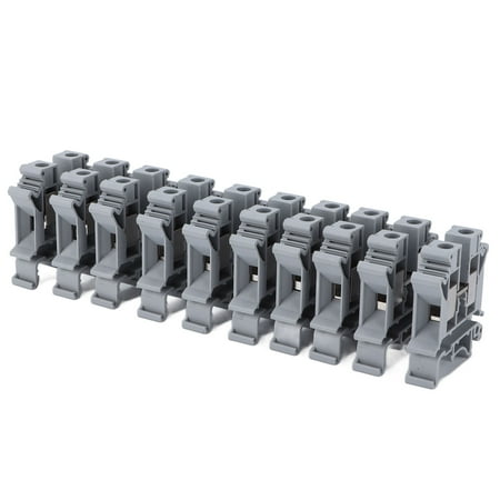 Loewten 50Pcs Screw Type Terminal Block DIN Rail Mount Copper Combination Terminals 76A 800V UK ...