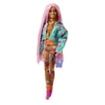 Barbie, Fashion Doll, Pink Braids in Floral Jacket + accessories & Pet ...