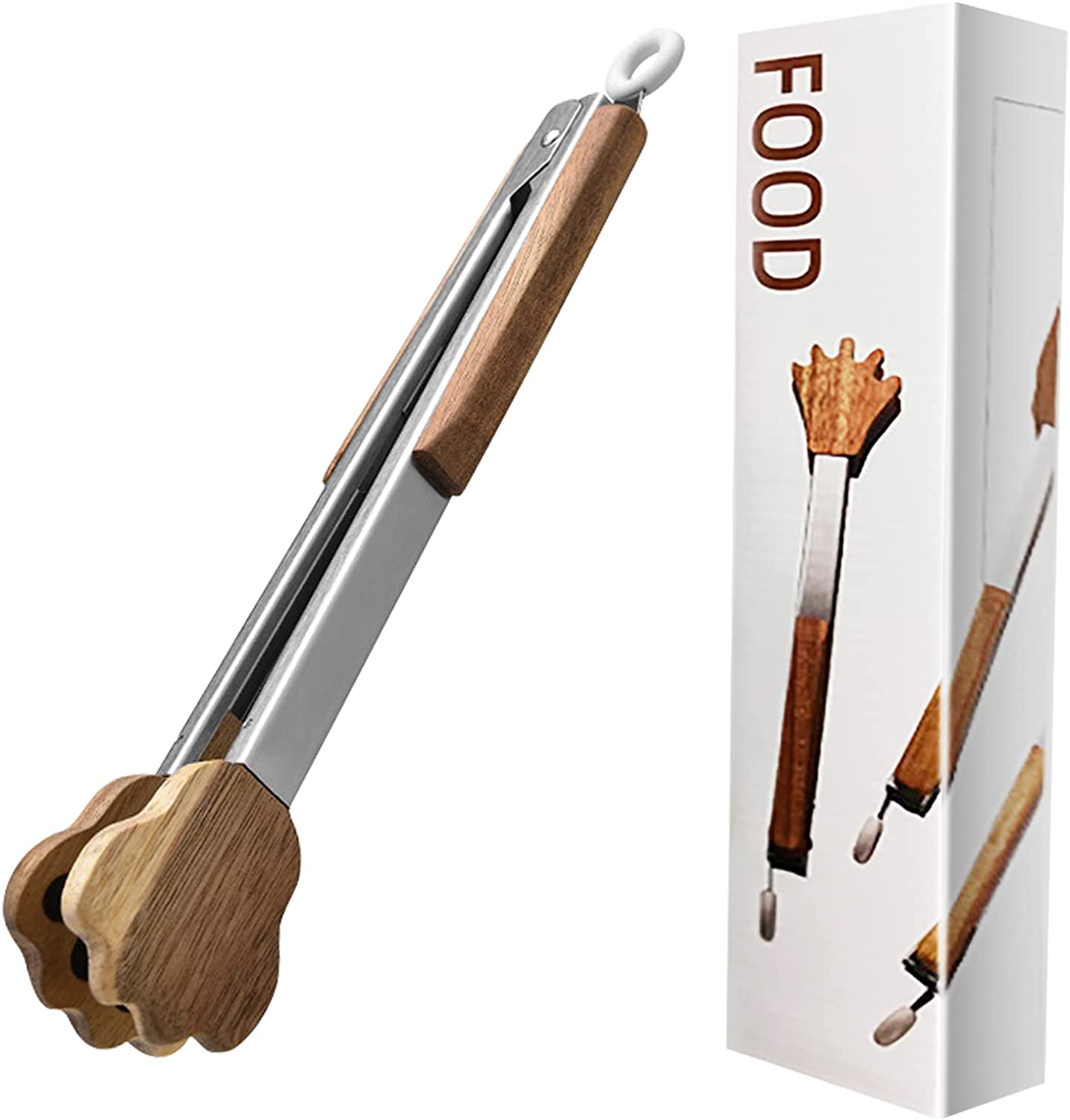 ROBOT-GXG BBQ Thongs Stainless Steel Food Clip Steak Bread Clamp ...