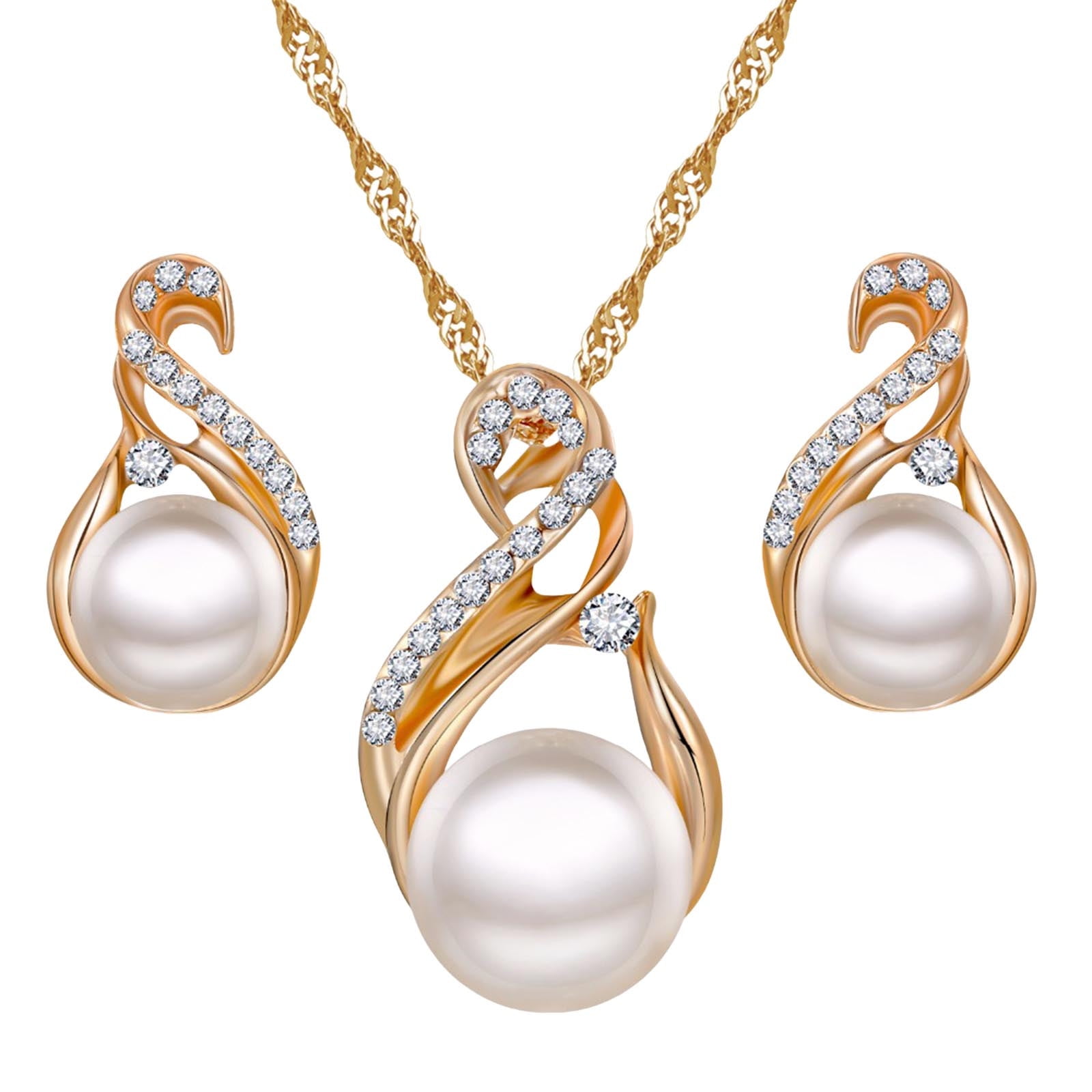 Click here for Zhefengff Necklaces & Pendants Pearl Jewelry Set F... prices