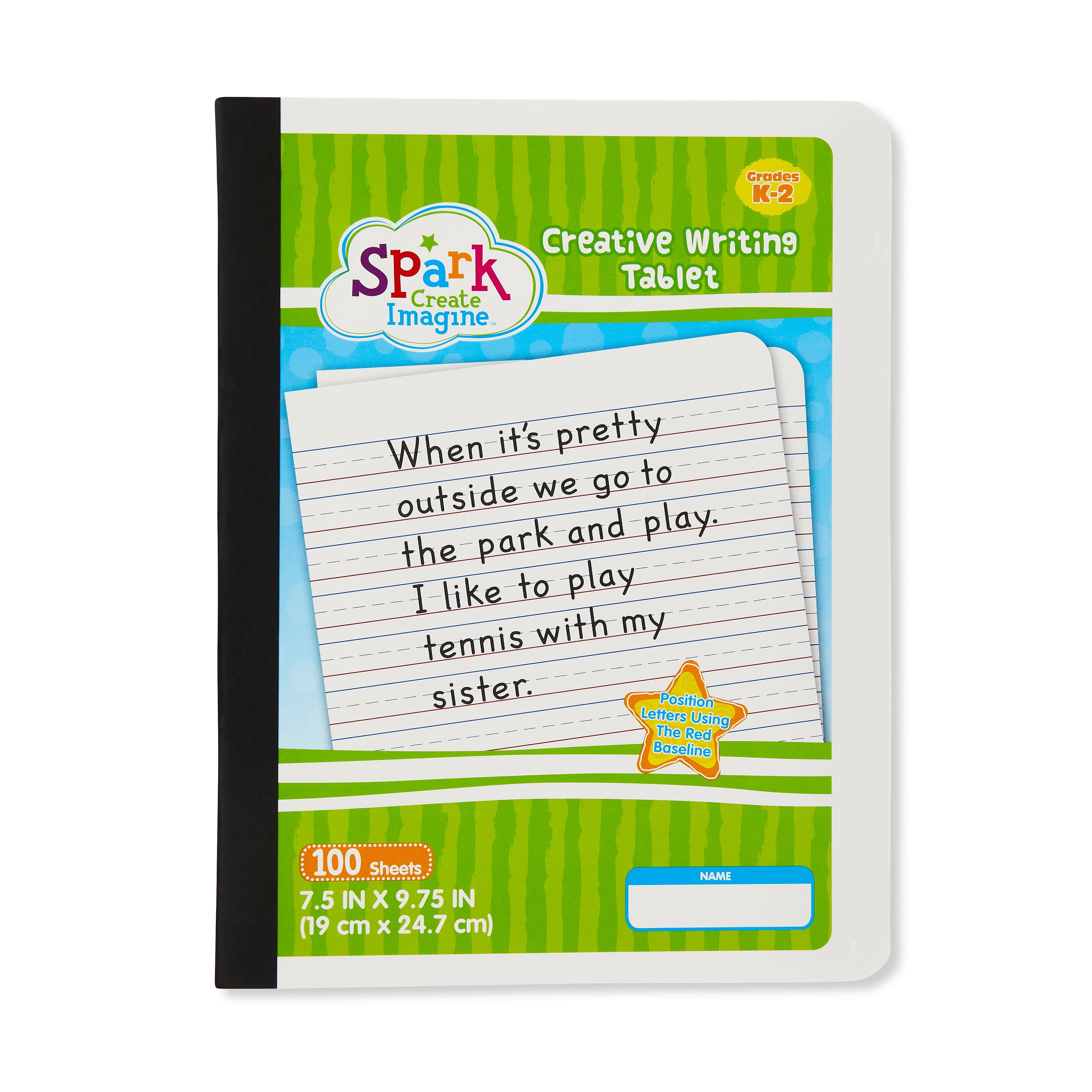Spark Create Imagine Creative Writing Tablet, Ruled, 100 Sheets ...
