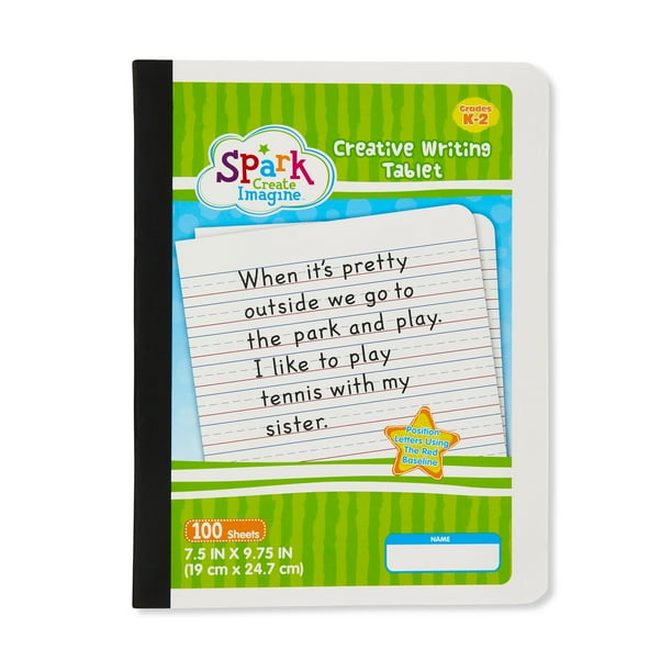 Spark Create Imagine Creative Writing Tablet, Ruled, 100 Sheets ...