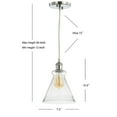 JONATHAN Y Goldwater 7.5" Adjustable Drop Metal/Glass LED Pendant ...