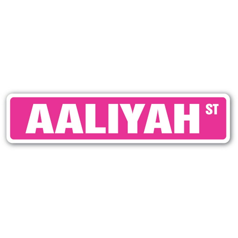 AALIYAH Street Sign Childrens Name Room Decal| Indoor/Outdoor - Walmart ...