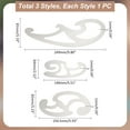 3Pcs Stainless Steel Cloud French Curve Ruler Multi-Function Geometric ...
