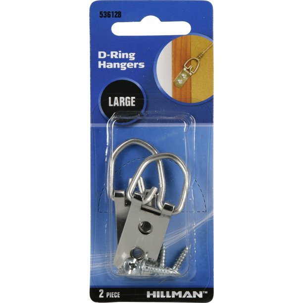 Hillman Large D-Ring Hangers, Zinc Finish, Wood Surfaces (2 Pieces ...