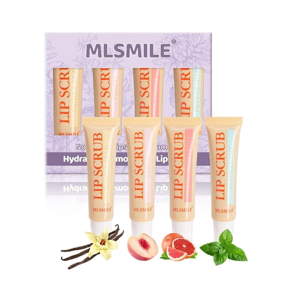 EZLIFE 4x Exfoliante labial Hidrata, Exfolia, Mascarilla labial ...
