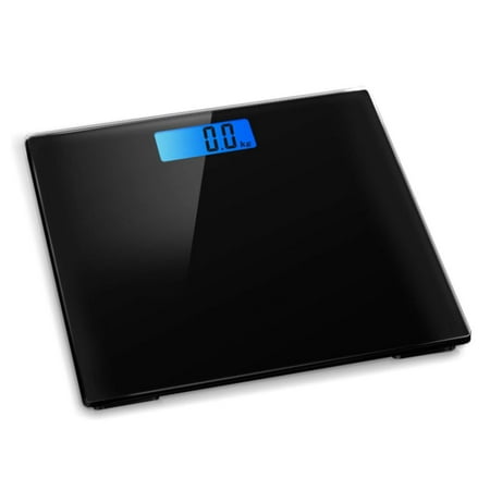 Electronic bathroom scale, 180 kg maximum capacity, black backlit ...