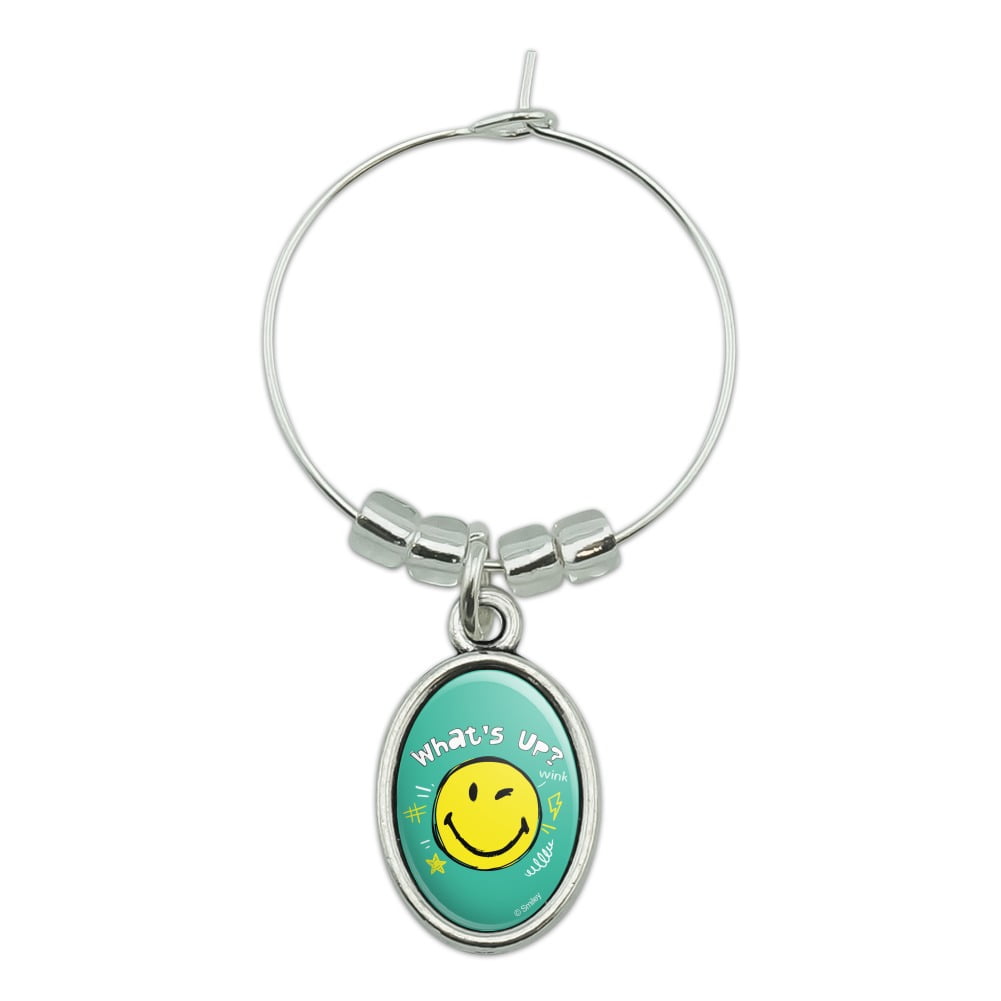 What's Up Winky Smiley Face Emoticon Officially Licensed Wine Glass ...