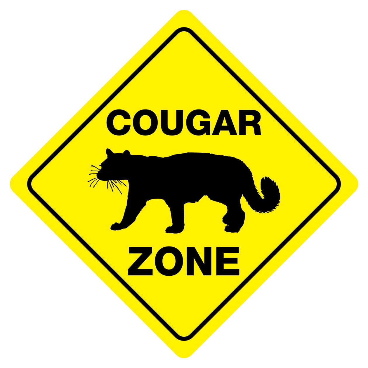 COUGAR CROSSING Funny Novelty Crossing Sign - Walmart.com