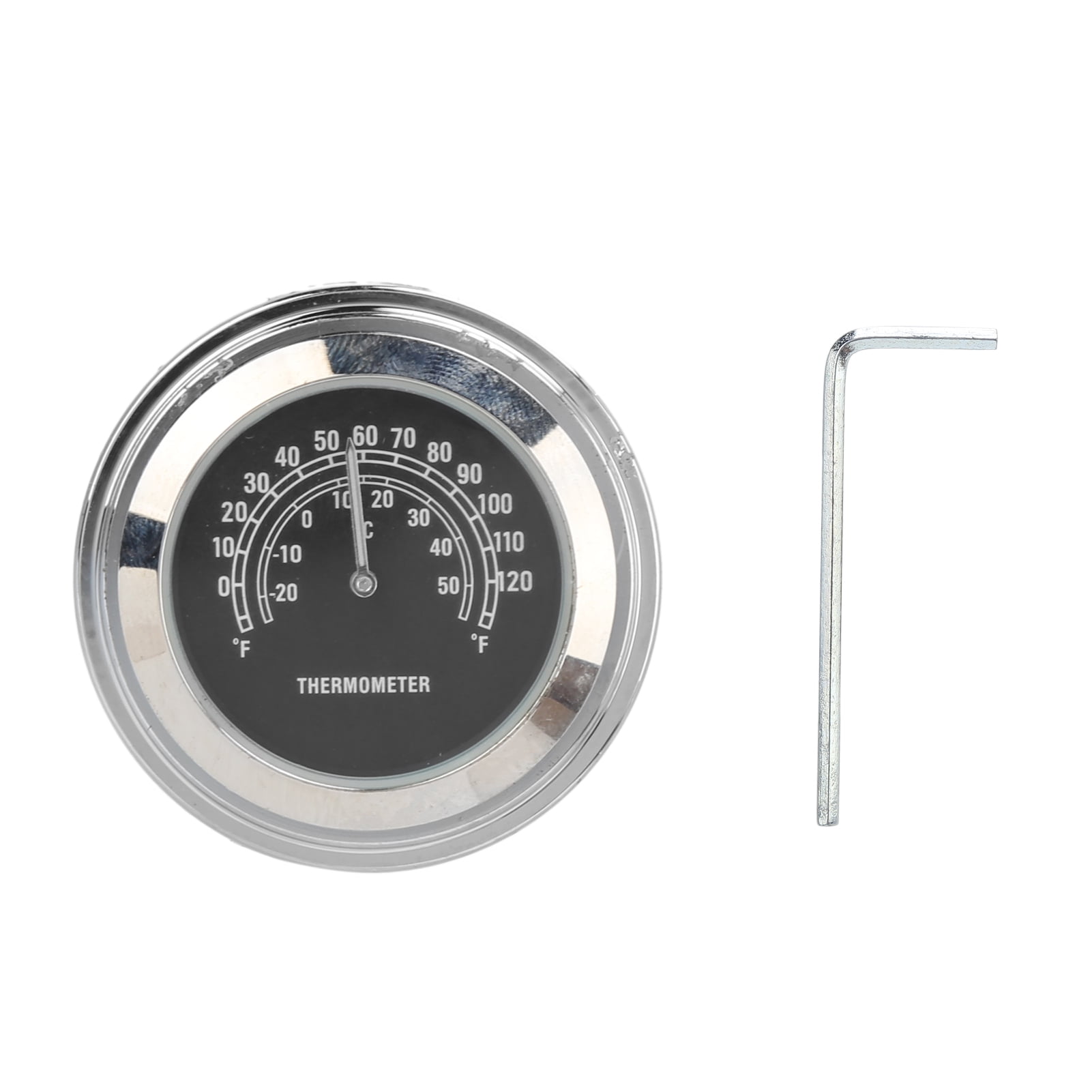 22‑25mm Motorcycle Handlebar Thermometer Clock Motorbike Temperature ...