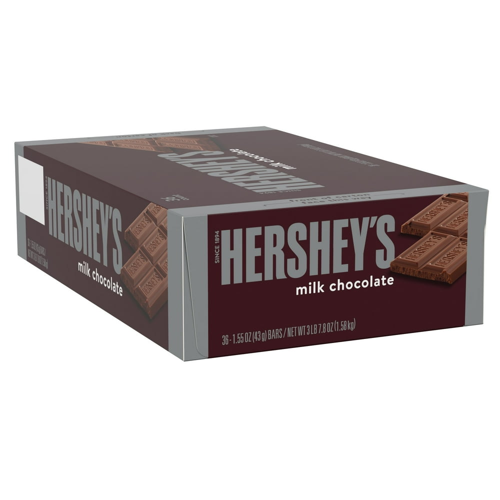 Hershey's, Milk Chocolate Standard Bar Box, 1.55 Oz., 36 Ct. - Walmart ... Hershey's, Milk Chocolate Standard Bar Box, 1.55 Oz., 36 Ct. - Walmart ...