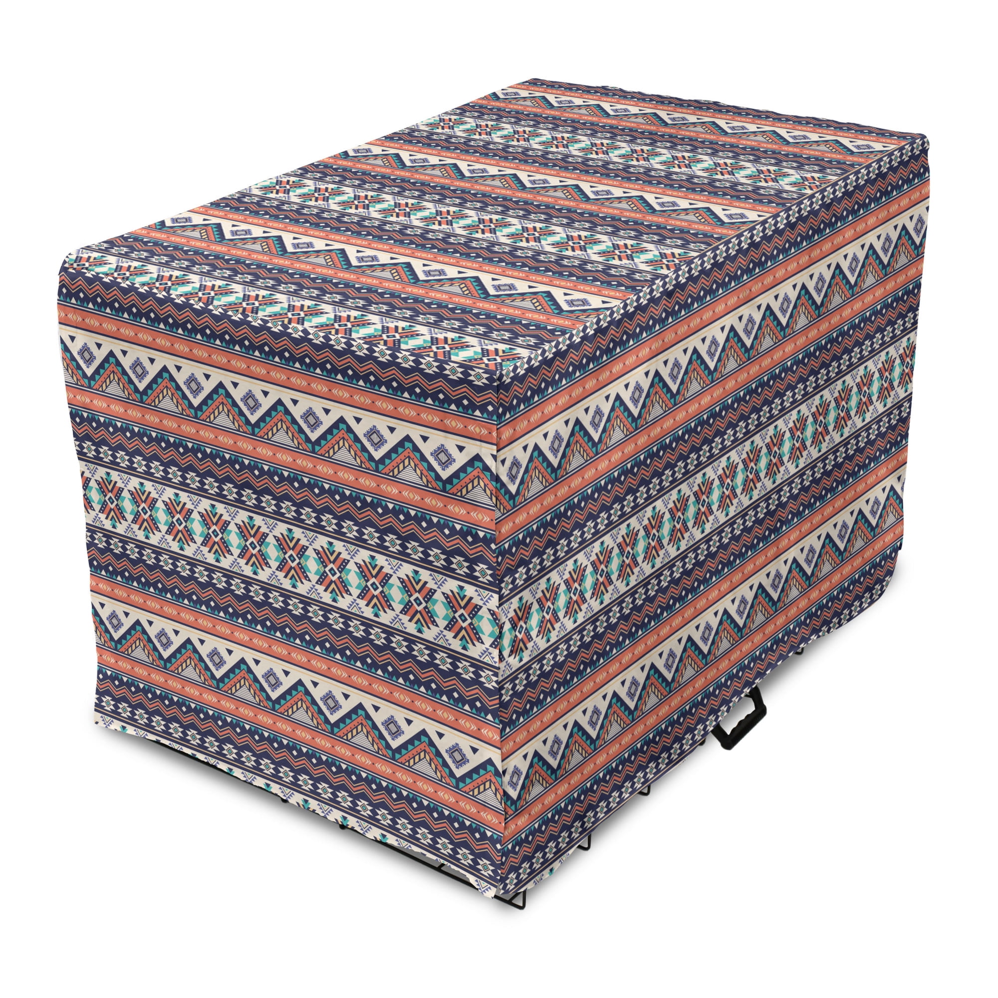 Aztec Dog Crate Cover, Cultural Design of Horizontal Zigzags and Lines ...