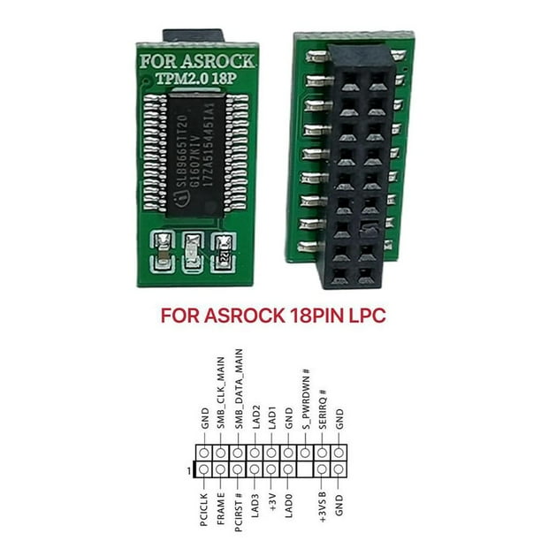TPM2.0 20Pin TPM Module LPC TPM 2.0 Trusted Platform Green AU - Walmart.com