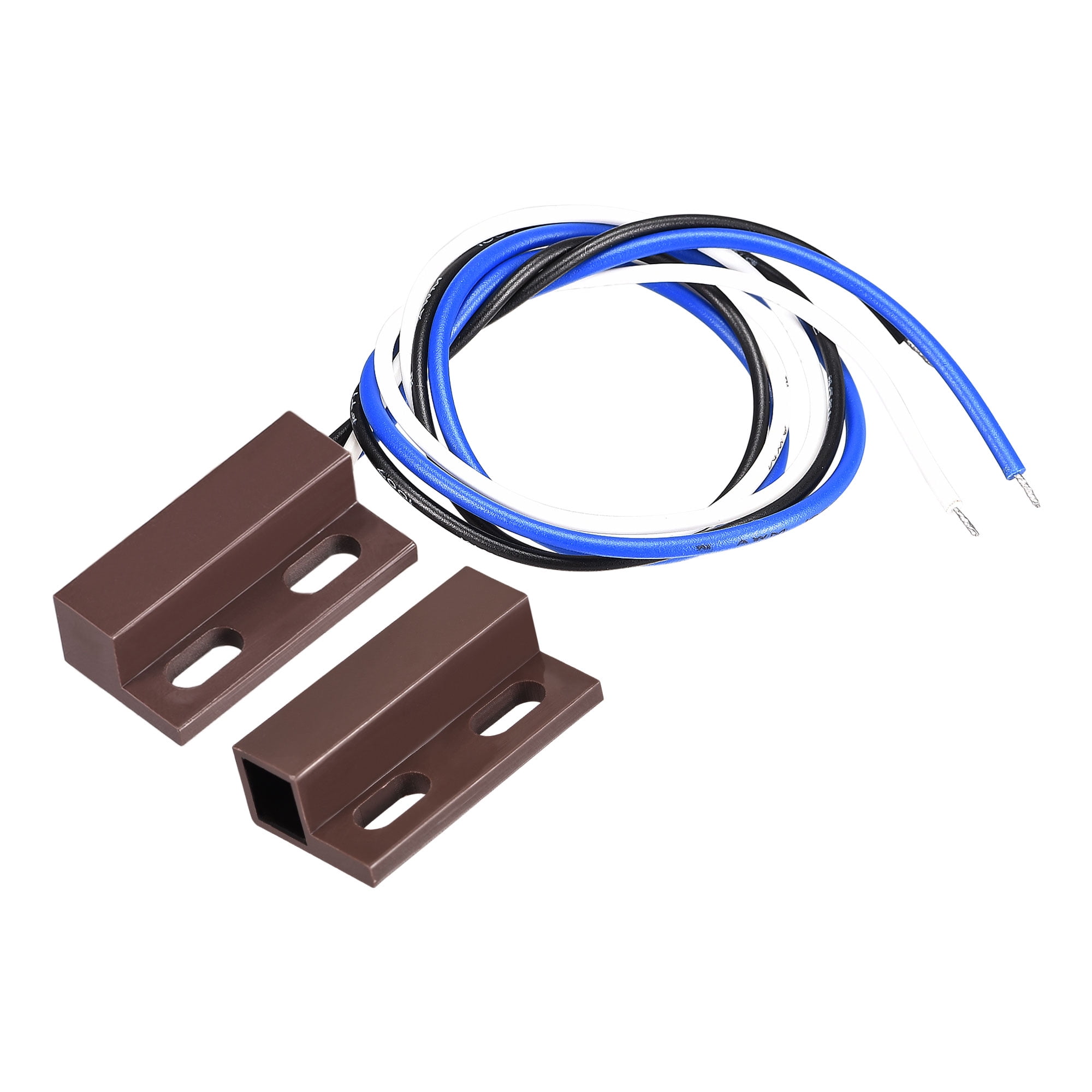 Uxcell Wired Door Contact Sensor N.O. N.C. Surface Mount Magnetic Reed ...