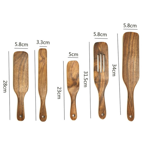 Wooden Cooking Utensils Set – Heat Resistant, Non-Stick Cookware ...