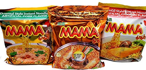 MAMA Ramen Style Instant Oriental Noodles Variety 30 Pack, Chicken ...