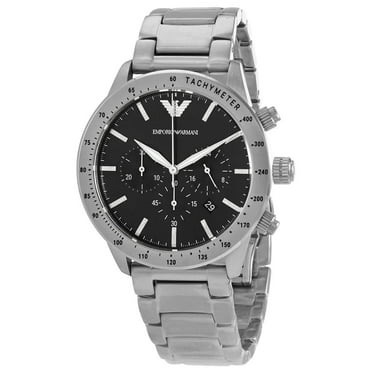 Emporio Armani Black Stainless Steel Chronograph Men's Watch, AR2485 ...