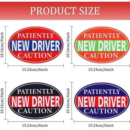 4 Pieces New Driver Magnet Car Magnet Be Patient and Caution Vehicle ...
