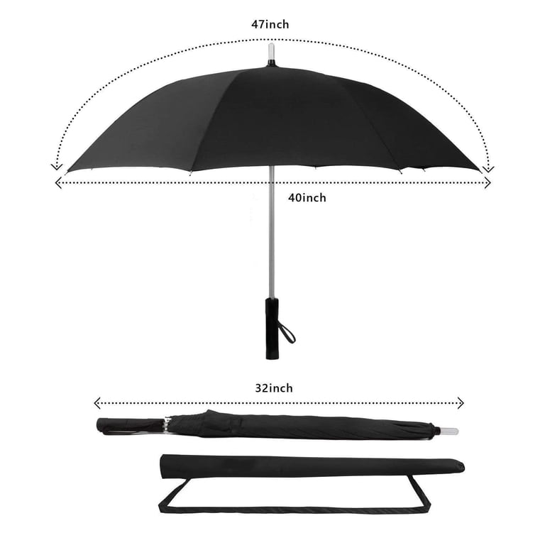 Black Led Light Up Umbrella Umbrella With LED Light Up Flashlight