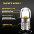 5pcs E10 Base Socket LED Bulb 1W 3V Warm White Replace Torch Light ...