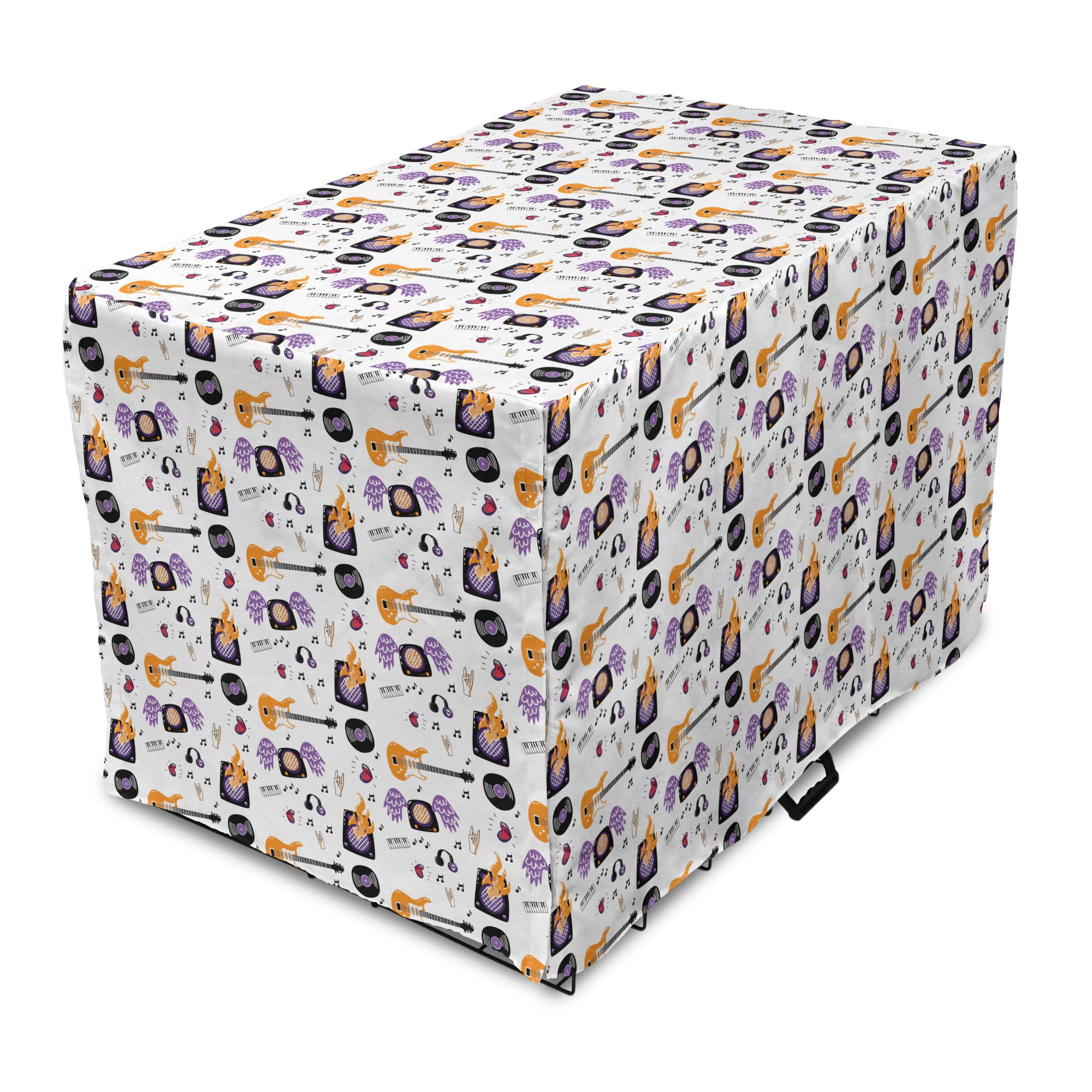 Rock and Roll Dog Crate Cover, Repetitive of Alternative Music ...