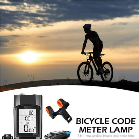 3 in 1 Bike Speed Meter Digital Bike Computer Headlight USB Bicycle ...