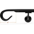 4 Ft Wrought Iron handrail Stair Rail Grab Bar Kit Matte Black Railing ...