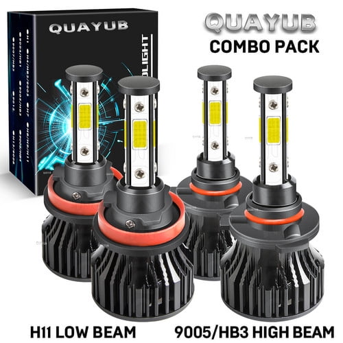White LED Low High Beam Headlight Bulbs for 2015-2018 2019 2020 2021 ...