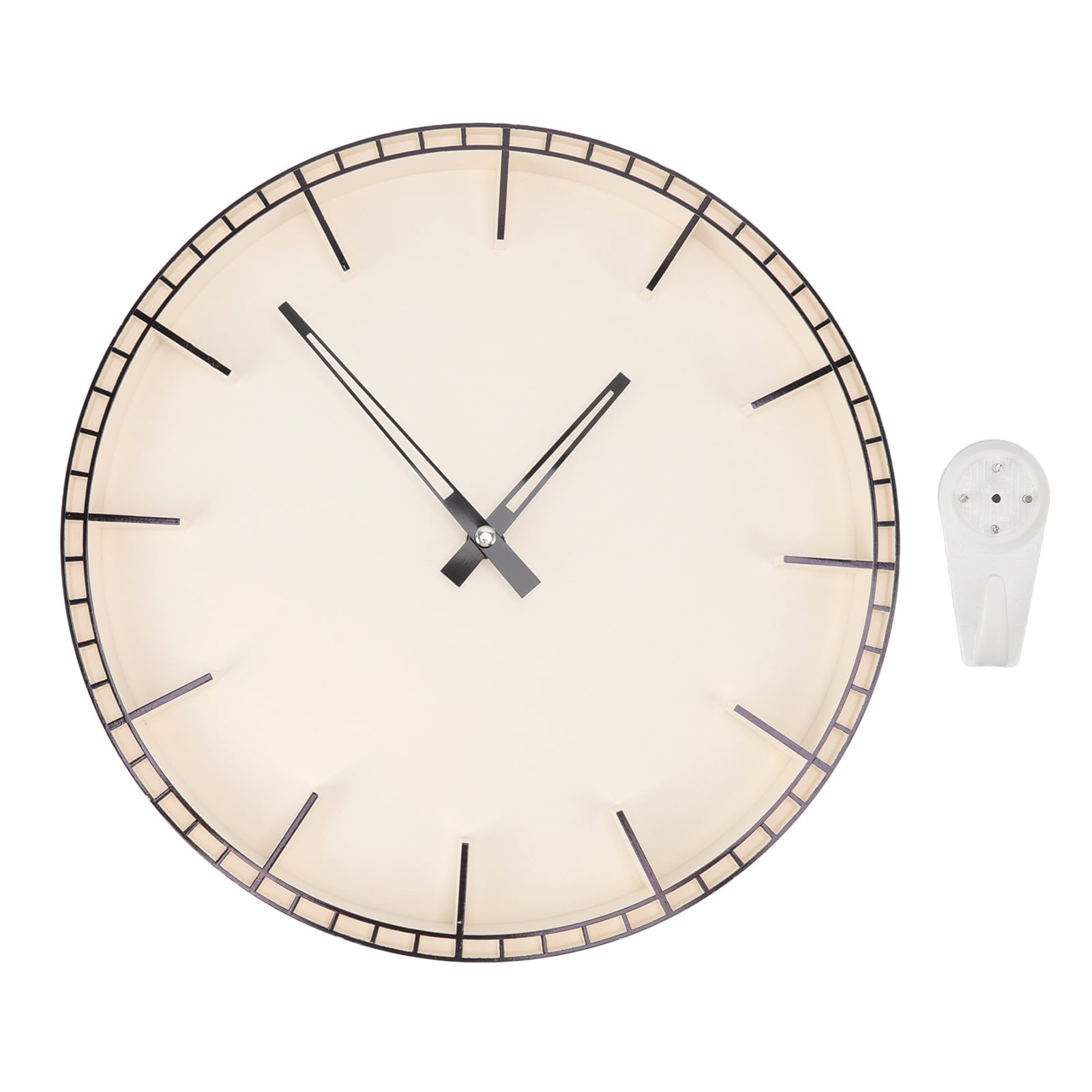 Wobythan 12in Modern Minimalist (Numberless Dial) Silent Wall Clock ...