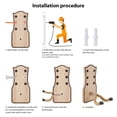 BOKYAN V-Shaped Wood Guitar Wall Mount Hanger Hook Stand for Acoustic ...