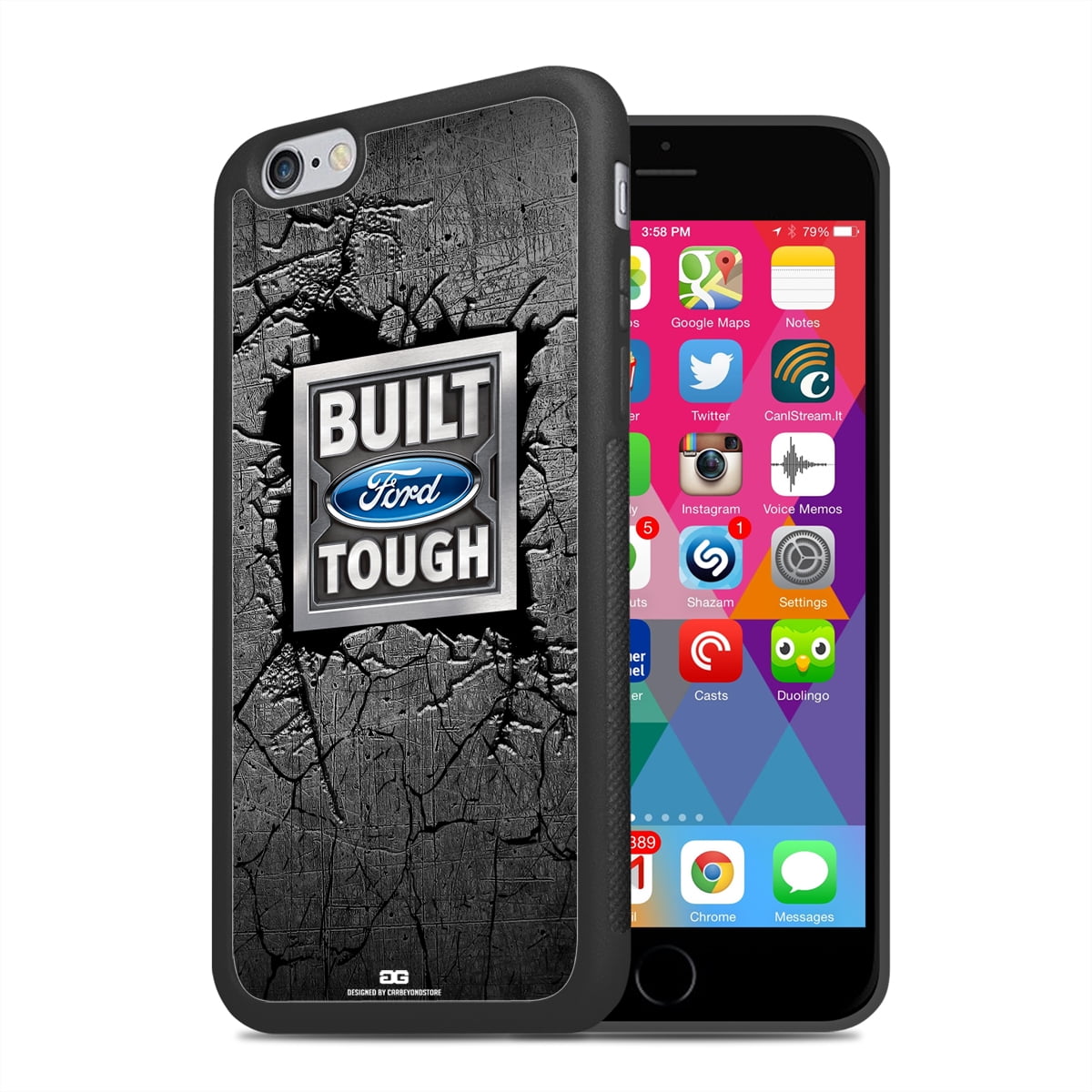 Built Ford Tough iPhone 6 Black TPU Rubber Cell Phone Case - Walmart.com