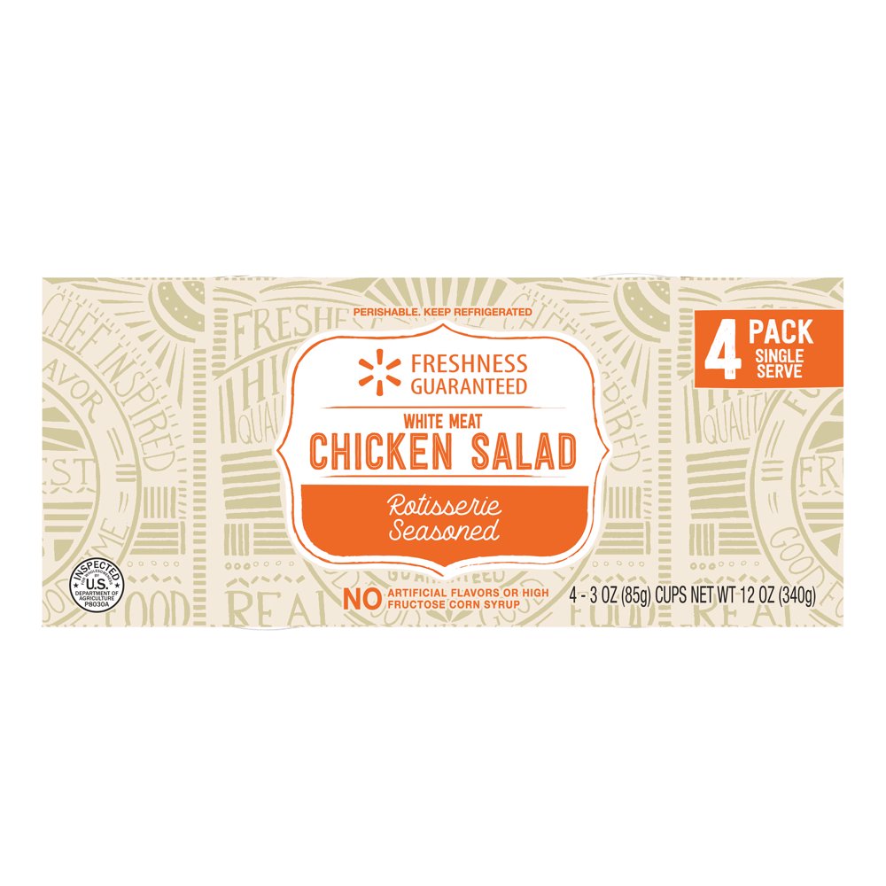 Freshness Guaranteed Rotisserie White Meat Chicken Salad, 3 Oz, 4 Count ...