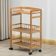 Miumaeov 3-Tier Mobile Kitchen Serving Cart Rolling Bar Storage Shelves ...