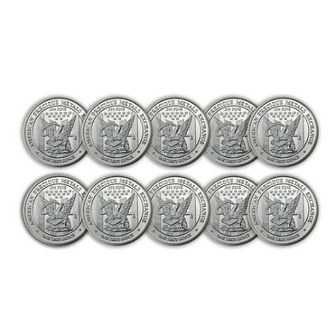1 oz Silver Bar - APMEX (Lot of 10 Bars) - Walmart.com