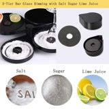 3 Tier Bar Glass Rimmer for Margarita and Cocktail, Bartender Tool,Salt ...