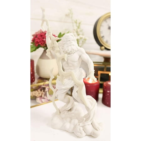 Zeus Greek God Statue With Lightning Bolt
