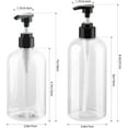 Empty Plastic Pump Bottles Dispenser 2 Pack Clear Refillable Pump ...