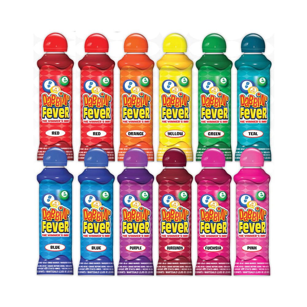 Dabbin Fever Bingo Daubers 12 Pack Assorted Colors Walmart Dabbin Fever Bingo Daubers 12 Pack Assorted Colors Walmart