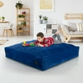 Infans 57" x 57" Crash Pad Sensory Mat w/ Foam Blocks & Washable Velvet ...