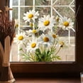 2D Flat Realistic Small Daisy and Pink Peony Electrostatic Glass ...