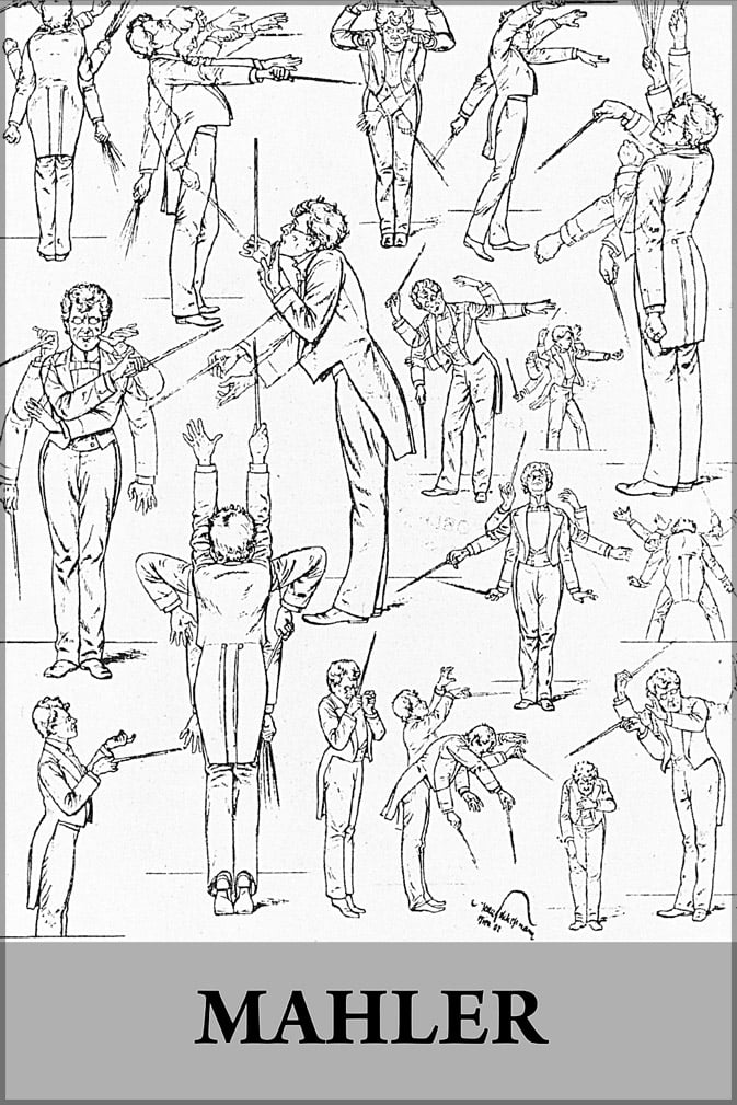24"x36" Gallery Poster, Gustav Mahler conducting style of when he was ...