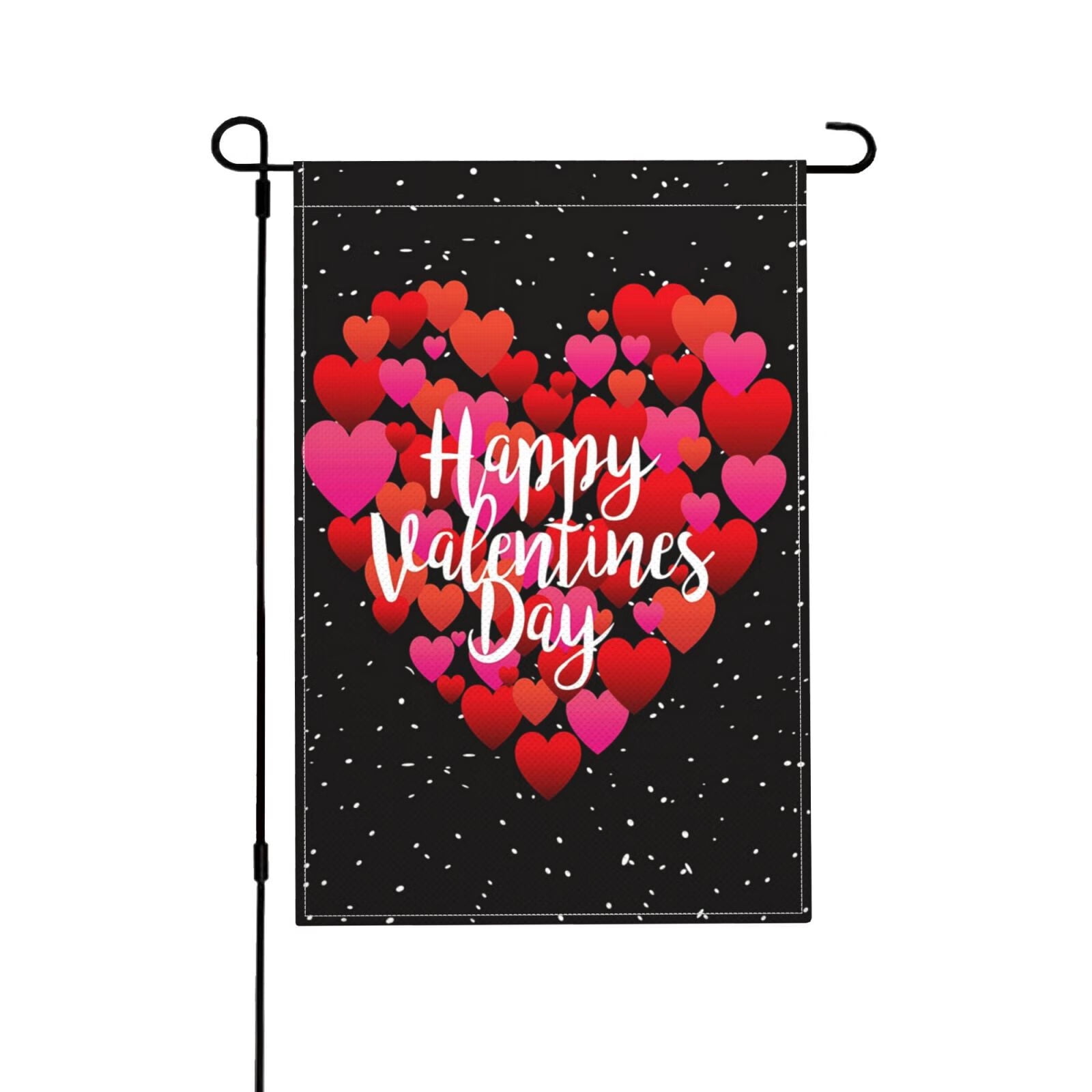Valentine's Day Flag,12 x 18 Inch Valentine's Heart Garden FlagLayer ...