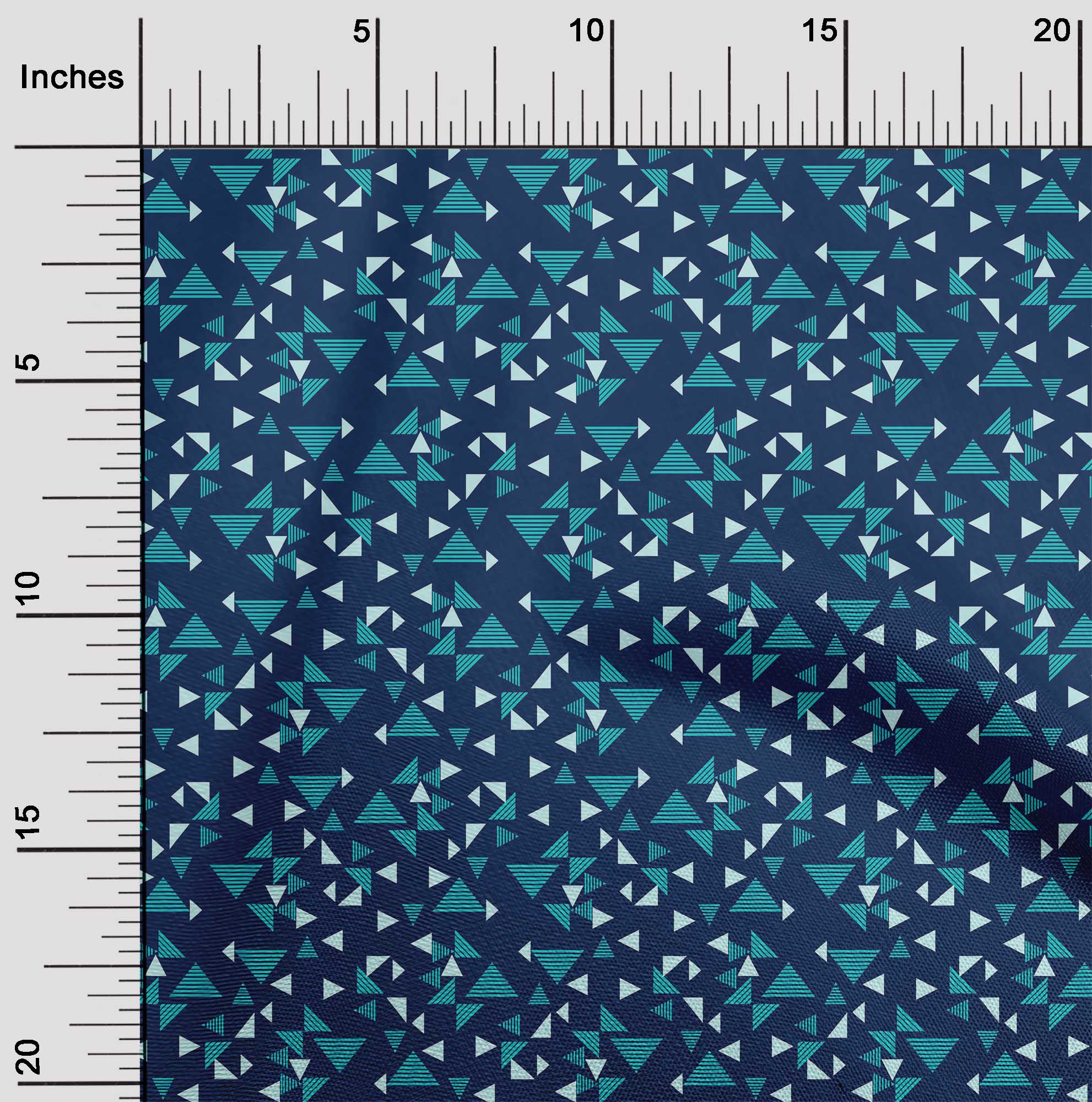 oneOone Cotton Poplin Fabric Triangle Geometric Print Fabric By The ...