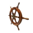24" Life Size Ships Wheel Antique Wooden Maritime Decor Captains ...