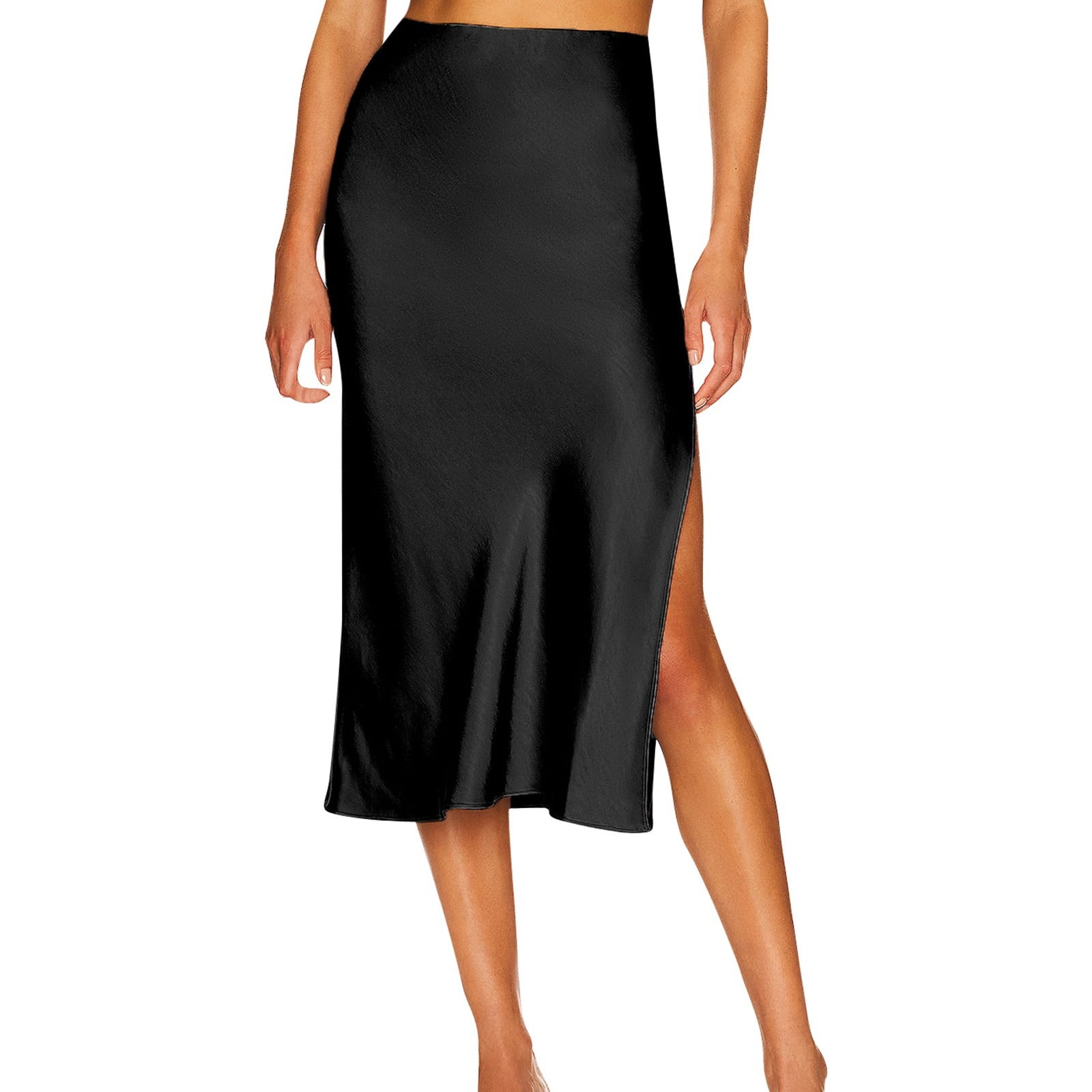 Click here for Homesphere Womens Satin Skirt Elastic High Waisted... prices