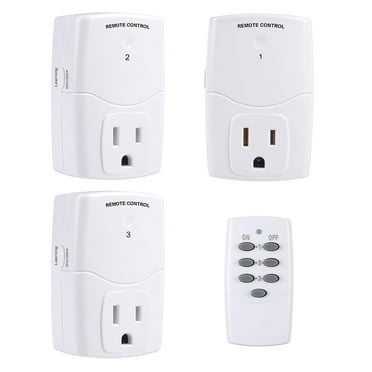 Wireless Remote Control Outlet, Multi-Plug Outlet with 3 Outlets and 3 ...