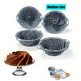 9-Pack Premium Silicone Cake Pans - Non-Stick Fluted Crown/Nest/Spiral ...