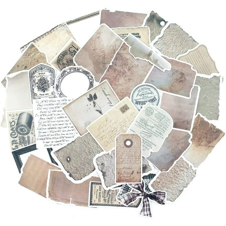 36pcs Vintage Scrapbook Stickers Labels, Writable Decorative Antique ...